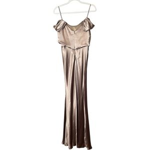 Jenny Yoo | Dresses | Jenny Yoo Serena Off The Shoulder Cowl Neck Satin ...